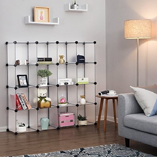 Songmics | Opbergkast / Opslagmeubel / Schoenenrek 16 Kubus Vakken ...