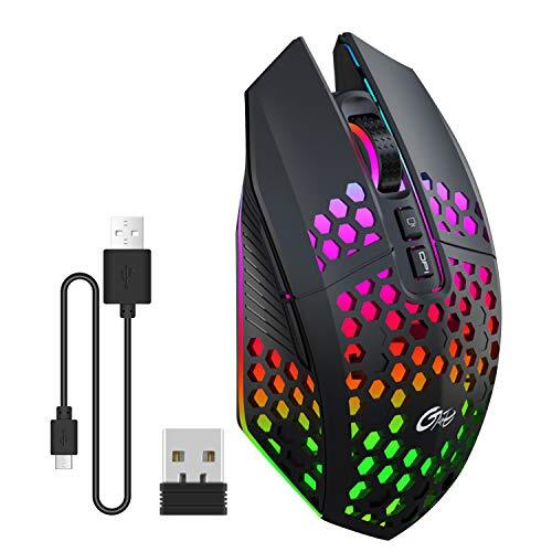 PTNeu RGB led-gaming-muis, PTN, ergonomisch honingraatdesign, draadloze ...