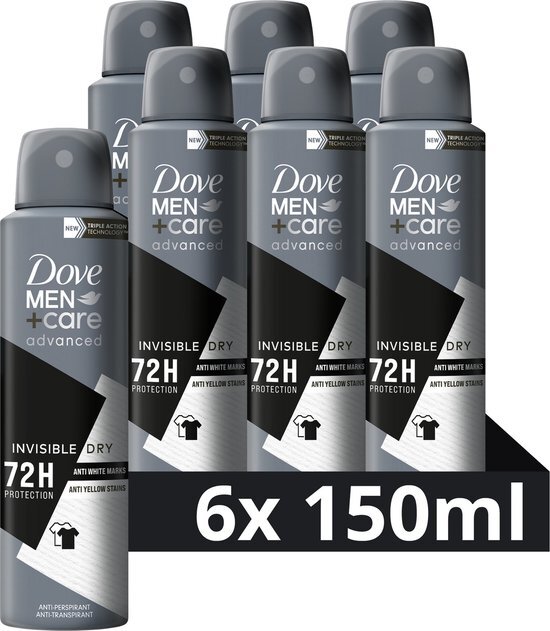 Dove Men+Care Advanced Invisible Dry Anti-Transpirant Deodorant Spray ...