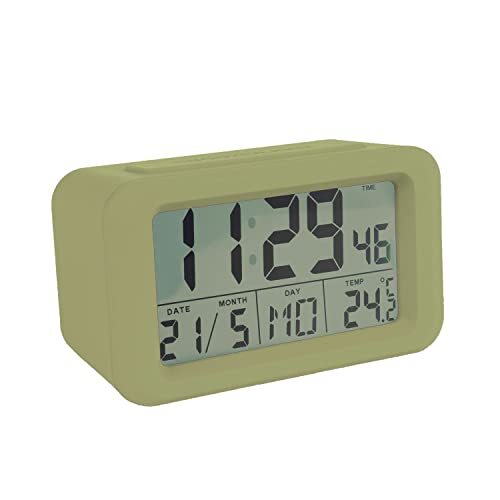 Fisura Digitale wekker met groene LED-display, datum- en ...