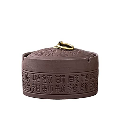 VIORED Draagbare Asbak Purple Clay Ceramic Asbak met deksel Creative ...